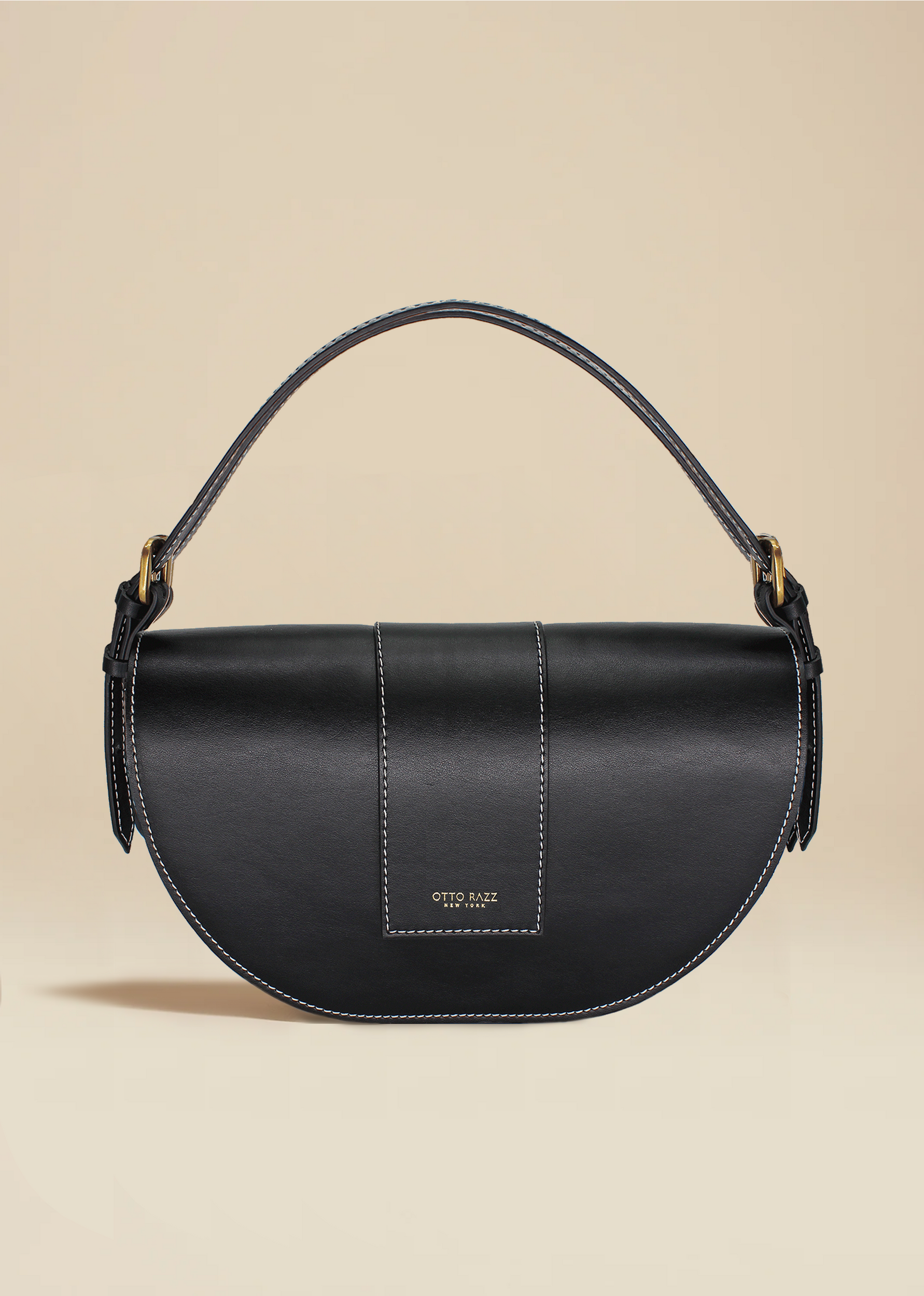 OTTO RAZZ MADISON BAG IN SMOOTH BLACK APPLE LEATHER – Otto Razz