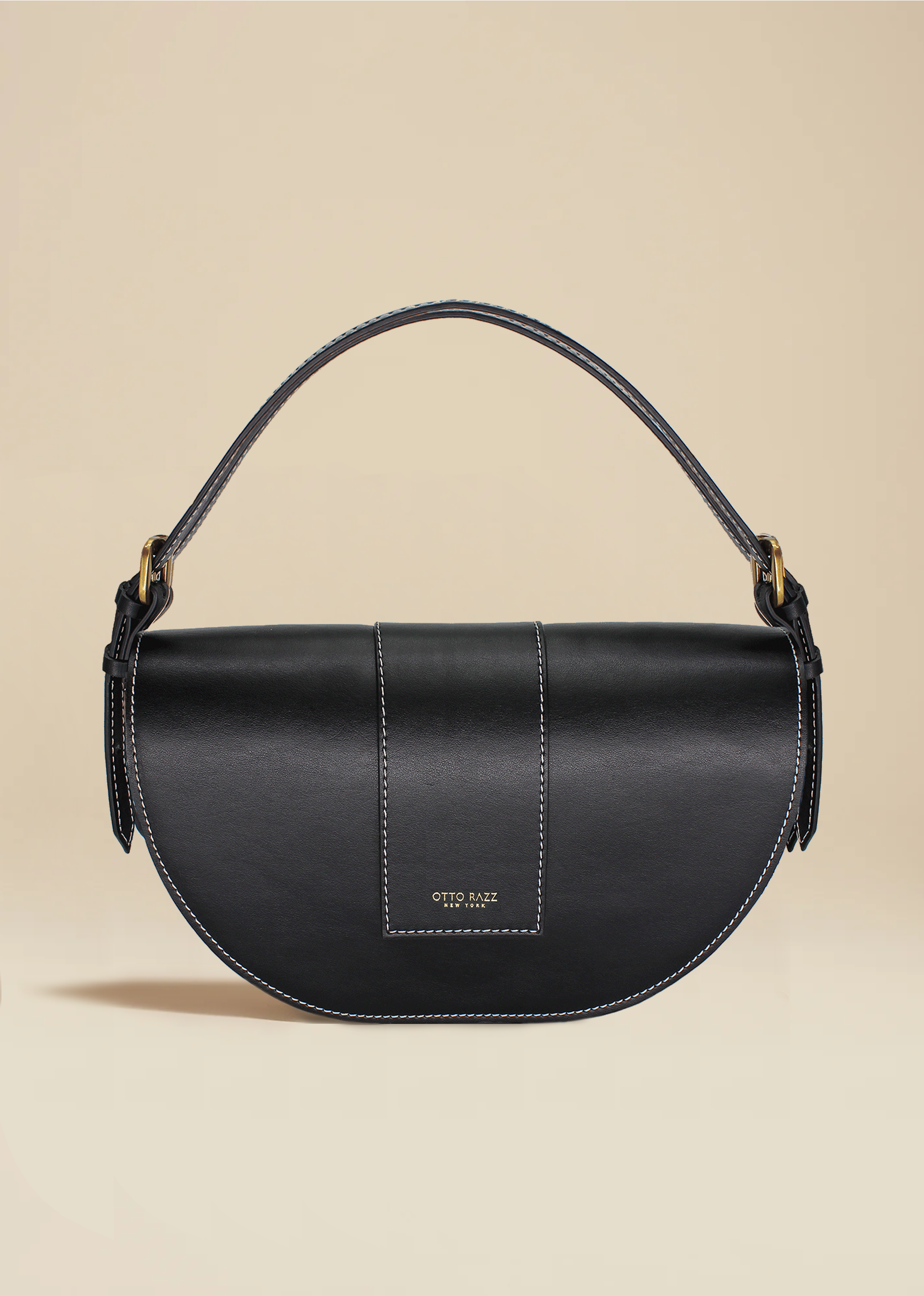 OTTO RAZZ MADISON BAG IN SMOOTH BLACK APPLE LEATHER – Otto Razz